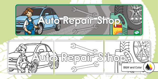 Auto Repair Shop Dramatic Play Banner (teacher made)