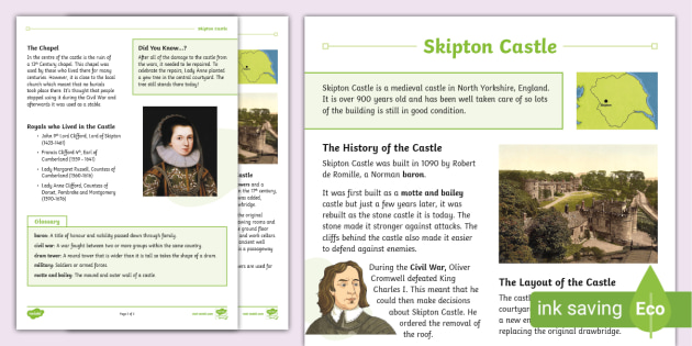 Skipton Castle Fact File (teacher made)