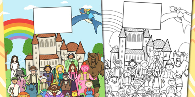 Traditional Tale Themed Calendar Template (teacher made)