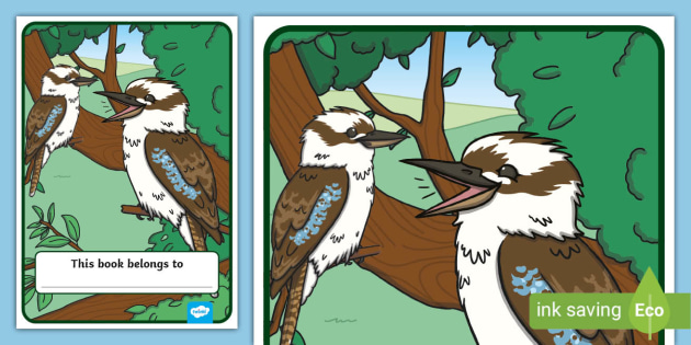 FREE! - Kookaburra Themed Book Cover (teacher made)