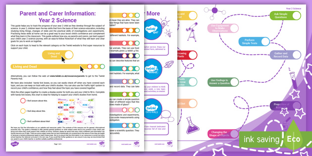 A Parent Guide to Year 2 Science (teacher made)