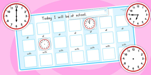 Routine Chart Pack With Place Time Person (teacher made)