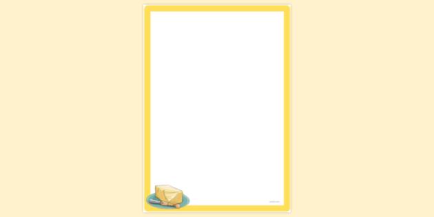 FREE! - Butter On A Dish Page Border | Page Borders | Twinkl