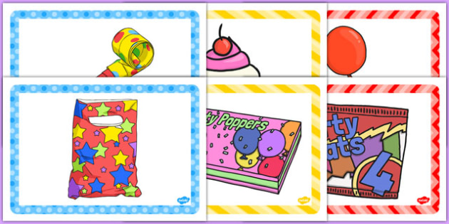 3rd Birthday Party Place Mats (teacher made)