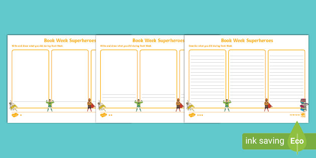 Book Week Description Differentiated Worksheets