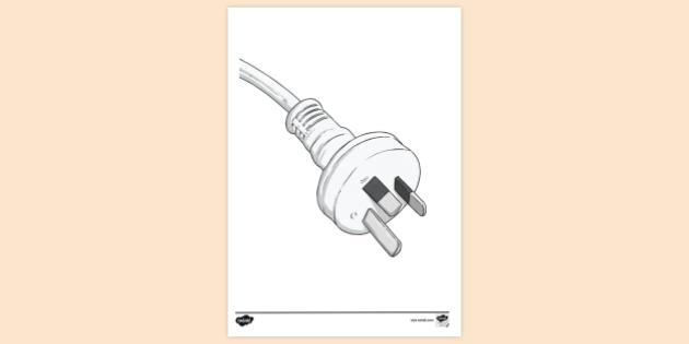 FREE! - Australian Plug Colouring Sheet (Teacher-Made)