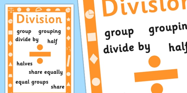 FREE! - Key Stage 1 Division Poster