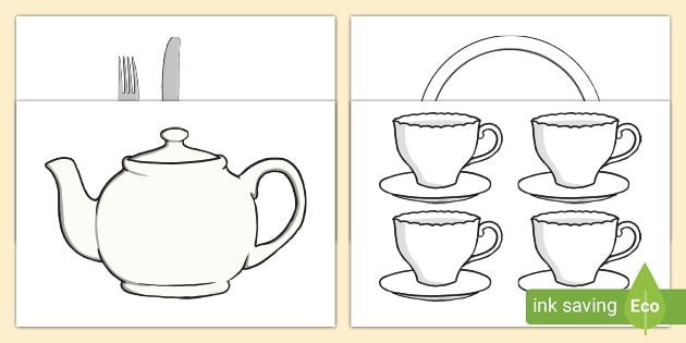 Cafe Role Play Cut Outs