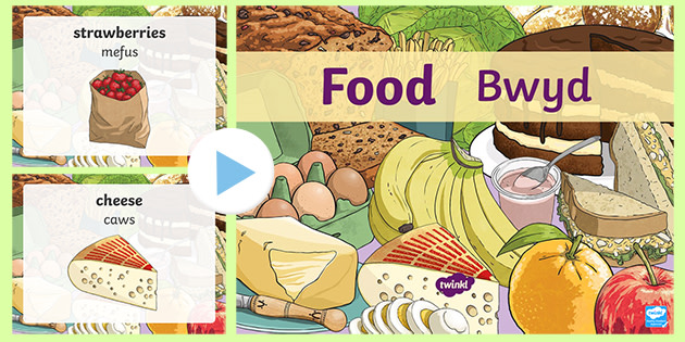 Food Vocabulary Powerpoint Bilingual Welsh/English
