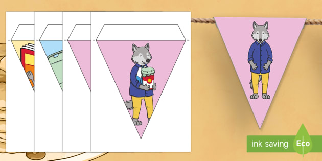 Bunting to Support Teaching on Mr Wolf's Pancakes