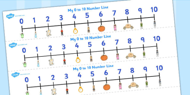 FREE! - Cinderella Number Lines 0-10 (teacher made)