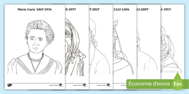 Feuilles de coloriage : Des femmes remarquables dans l'histoire de la ...