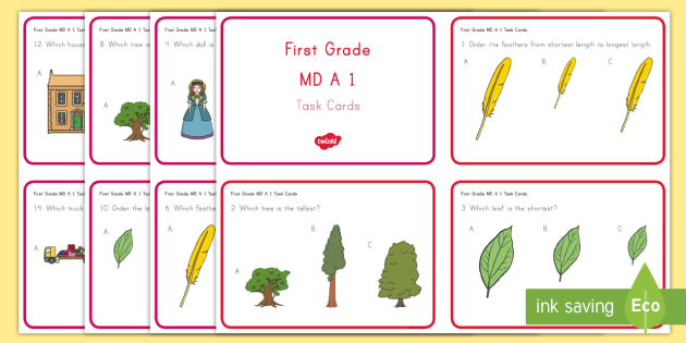 Common Core First Grade Math MD A 1 Task Cards