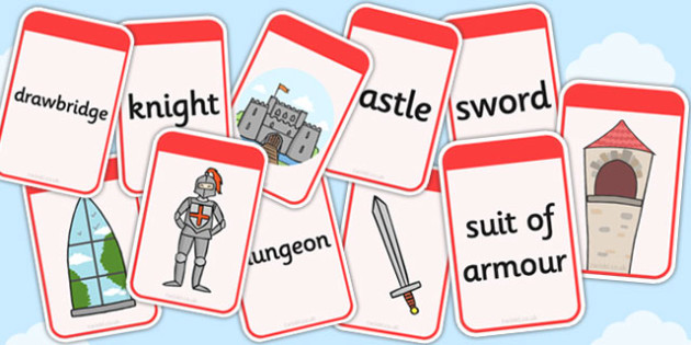 Castles and Knights Matching Flashcards (teacher made)