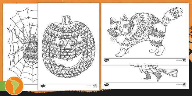 Halloween - Hojas de colorear