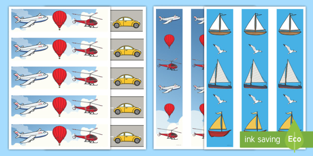 FREE! - Transport Display Borders (Land, Sea, and Sky)