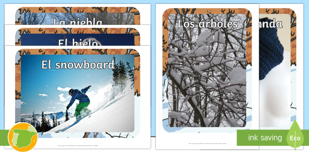 Winter Display Photos-Spanish (teacher made)