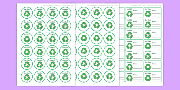 Eco Club Badge Template (teacher made)