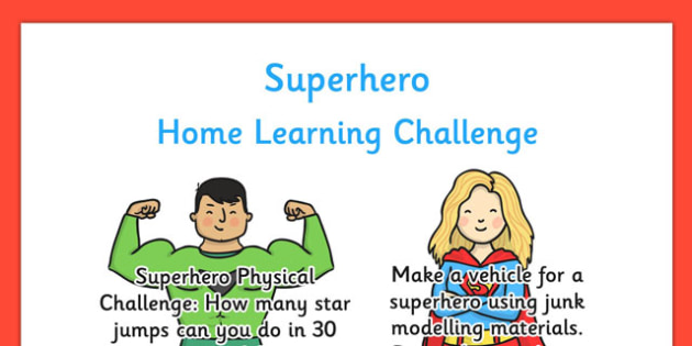 Superhero Themed Home Learning Challenges Nursery FS1