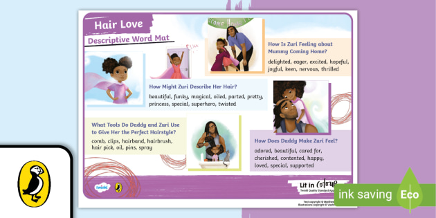 FREE! - Hair Love: Descriptive Word Mat [Ages 5-7] Primary Resources