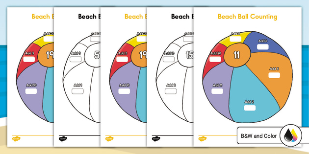 Beach Ball Counting Activity (creat de profesori)