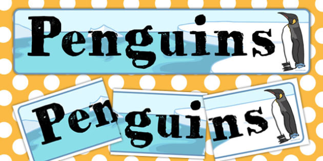 Penguin Display Banner - penguin, display, banner, display banner