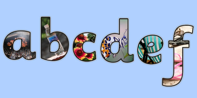 Summer Themed Photo Display Lettering