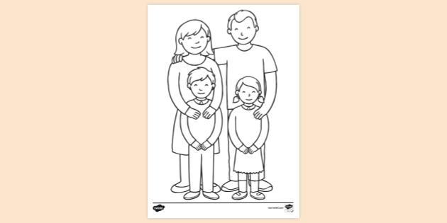 FREE! - Family Colouring Page to Print | Colouring Sheets