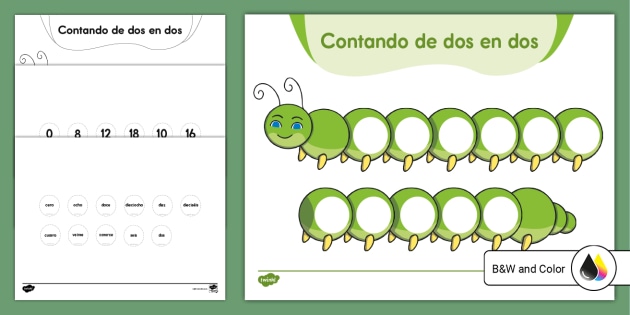 Hojas De Trabajo Gratuitas Para Contar De Dos En Dos