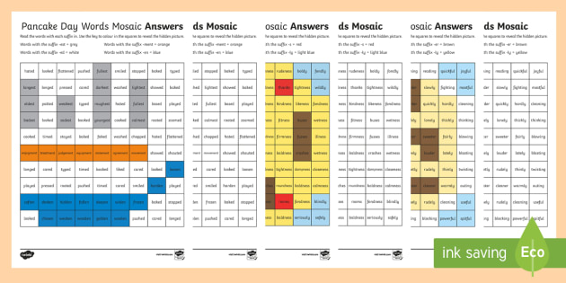 Phase 6 Pancake Day Phonics Mosaic Worksheet / Worksheets - Blend, Decode