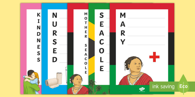 Mary Seacole Acrostic Poems Writing Frames (teacher made)