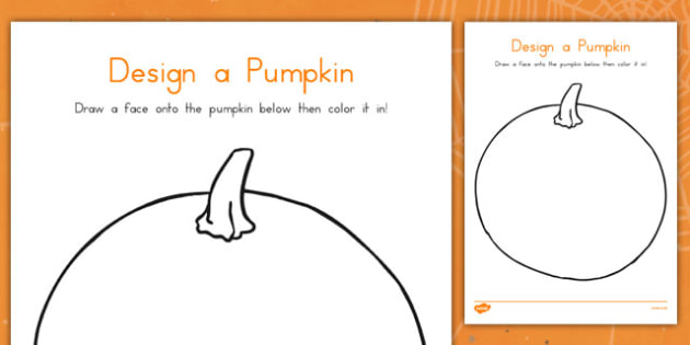 Design a Pumpkin Worksheet / Activity Sheet - design