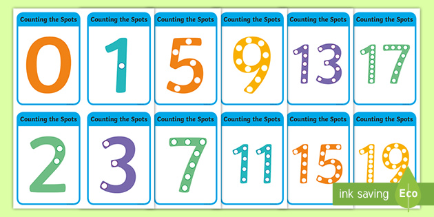 Count The Spots 020 Flash Cards (teacher made)