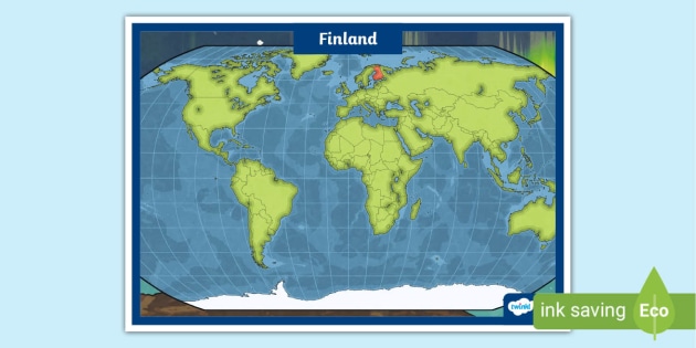 Finland Map Display Poster 3rd/4th Class (teacher made)
