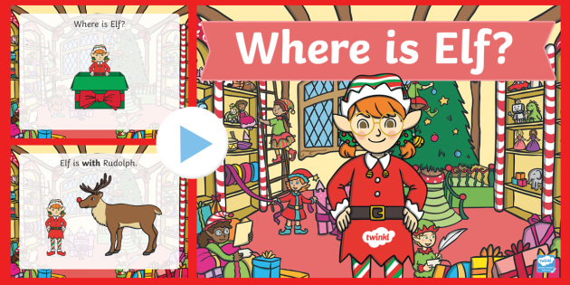 Elf Prepositions PowerPoint (teacher made)