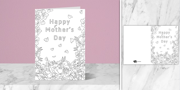 FREE! - Happy Mother's Day Colouring Card | Twinkl Party