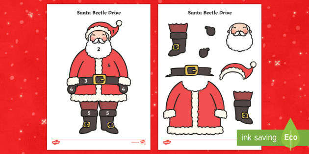 Father Christmas Beetle Drive Game (teacher made)
