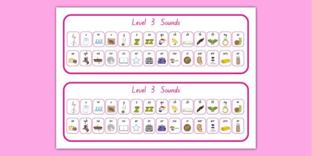 Level 3 Phonics Sounds Table Strip (teacher made)