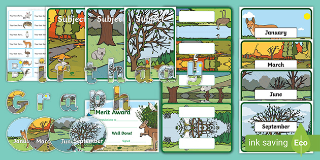 Australian Animals Class Organisation Resource Pack