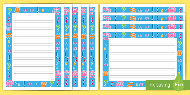 FREE! - Punctuation Symbols Page Borders (teacher made)