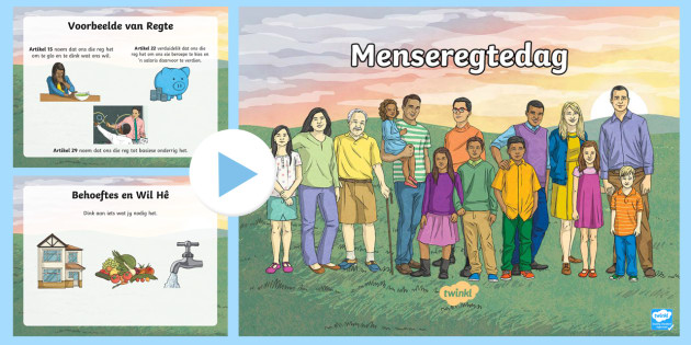 Menseregtedag PowerPoint | Human Rights Day | Afrikaans
