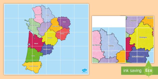 Tapis d'activités Beebot : Les départements de la région