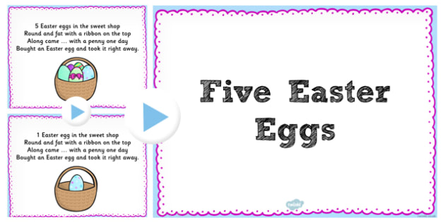 Five Easter Eggs Counting Song PowerPoint