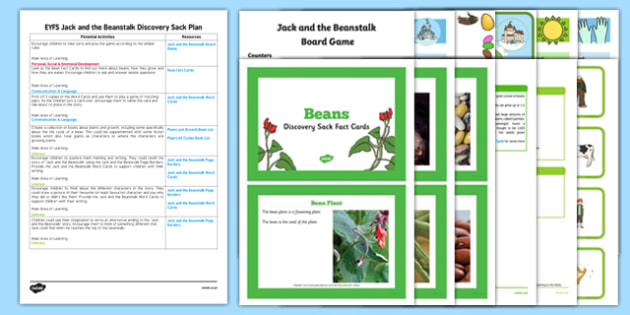 EYFS Jack and the Beanstalk Discovery Sack Plan and Resource Pack