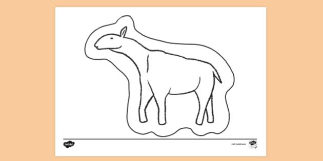 FREE! - Indricotherium Colouring Sheet - Creative Resource for Kids