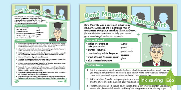 KS1 Magritte Inspired Art Activity (teacher made)