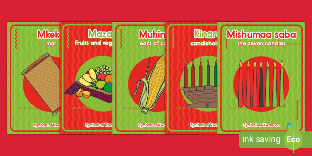 Symbols and Principles of Kwanzaa Display Poster Primary