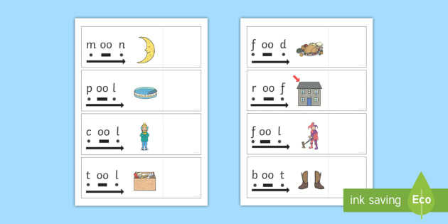 Phase 3 long 'oo' Read and Reveal Activity (teacher made)