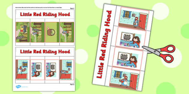Little Red Riding Hood Story Writing Flap Book