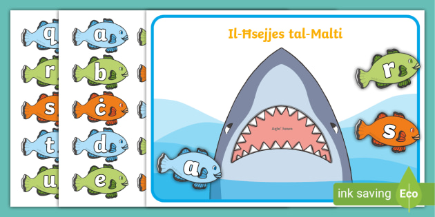 Logħba: L-ewwel ħsejjes tal-alfabett Malti (teacher made)